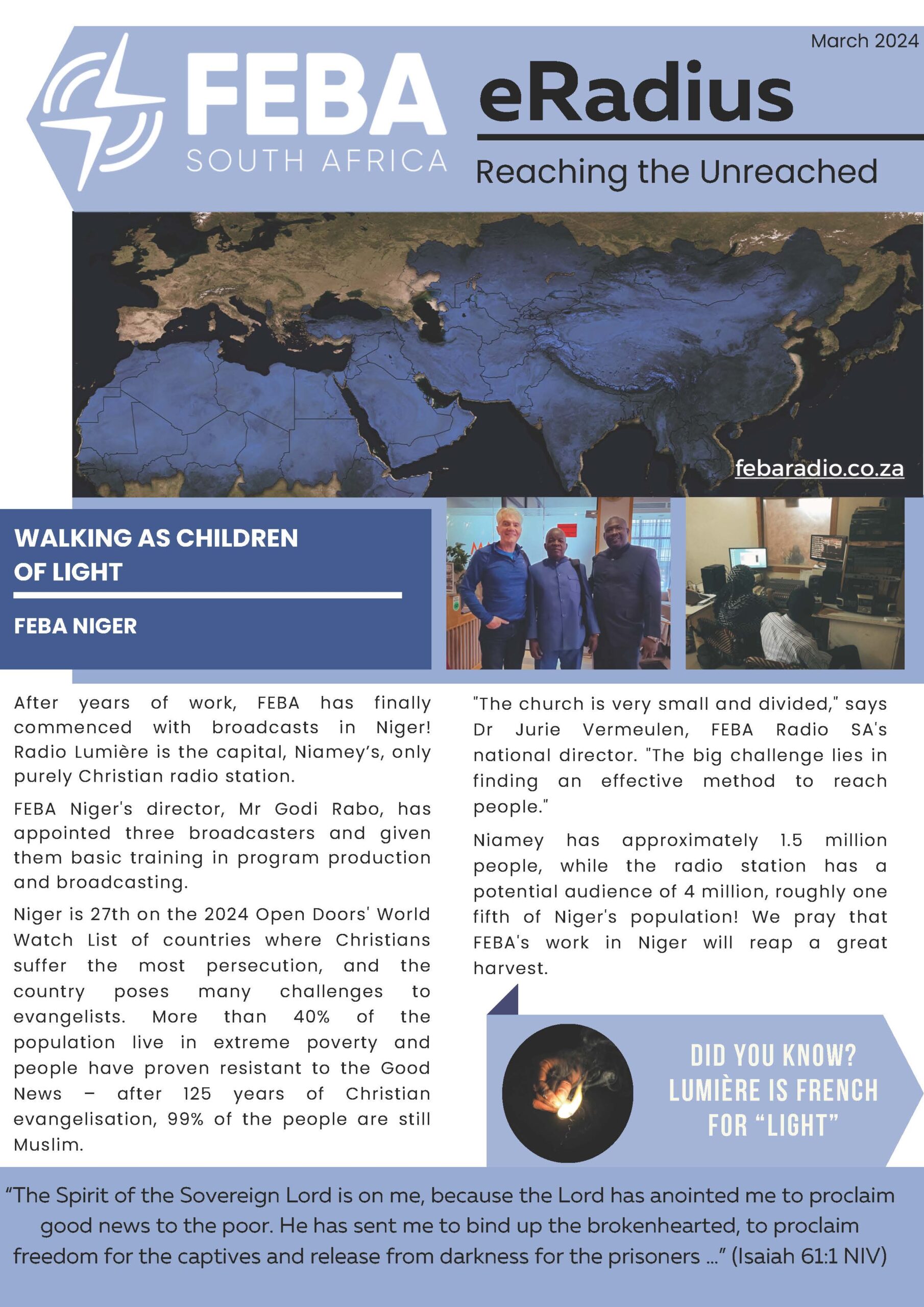 Radius Magazine - FEBA Radio South Africa